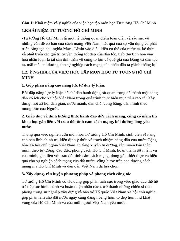 On Thi TTHCM Giua Ky | PDF