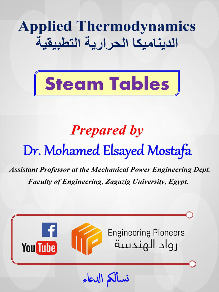 Steam Tables (Hand Written) | PDF | Thermodynamics