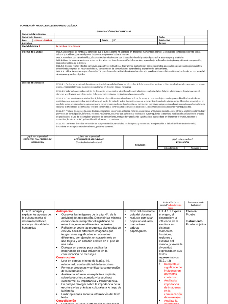 Alren G L8 U2 | PDF | Verbo | Evaluación