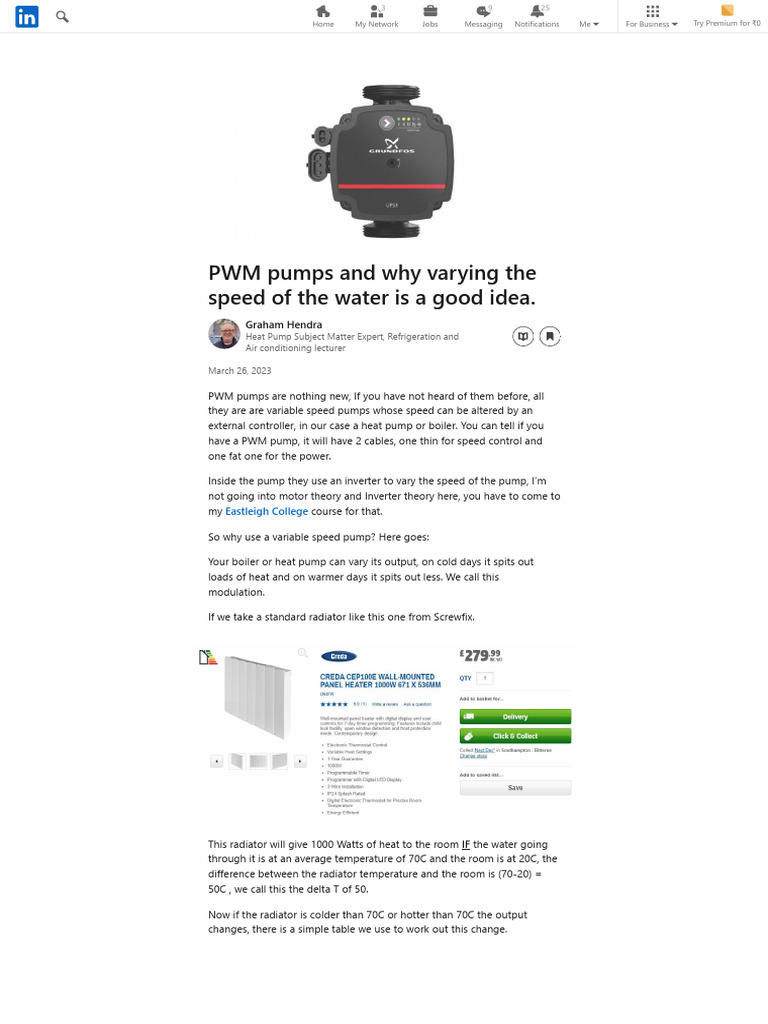 PWM Pumps: Efficient Heating Control | PDF | Heat | Heat Pump
