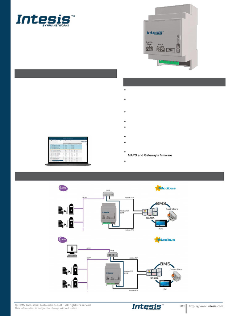 Intesis Ibox-Mbs-Ocpp Datasheet r1-0 | PDF | Computer Engineering ...