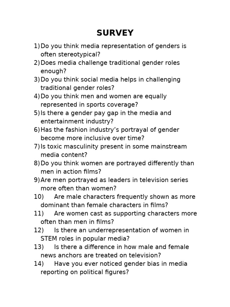 Sociology Survey | PDF