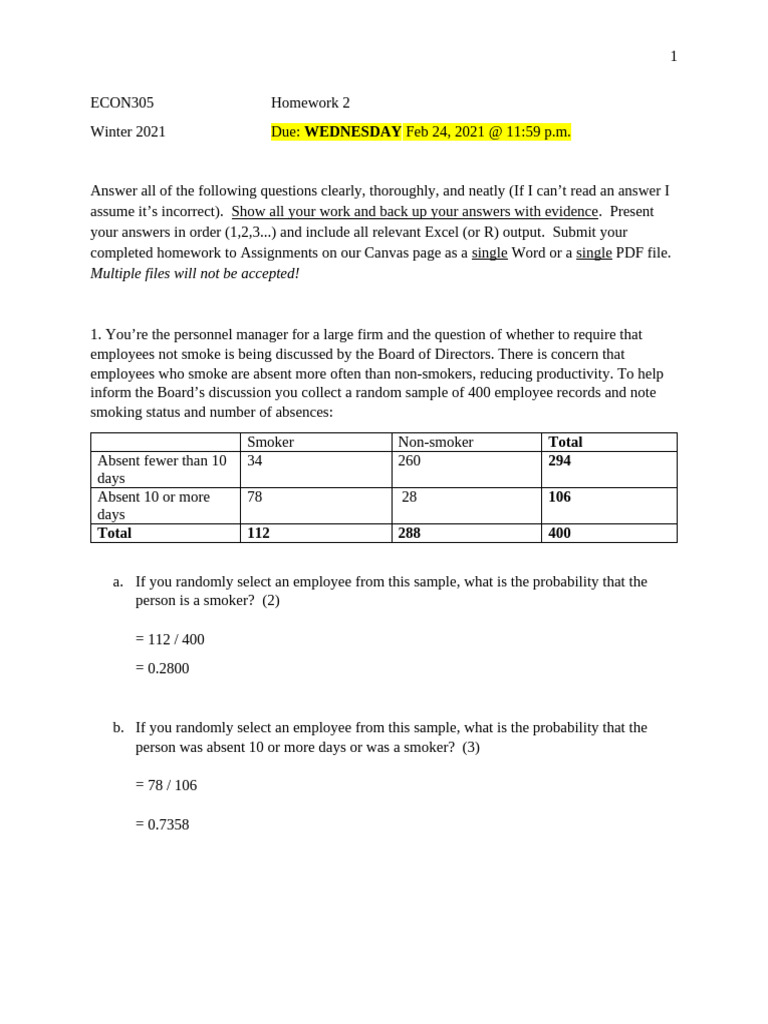 Homework 2 Winter 2021 | PDF | Standard Deviation | Applied Mathematics
