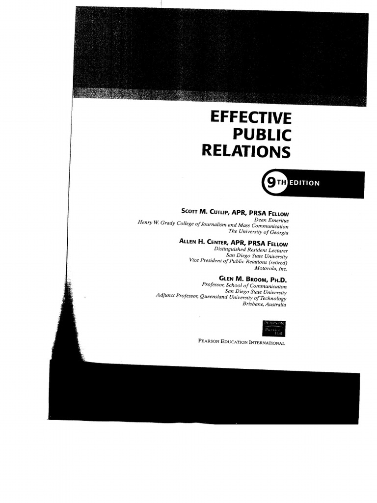 Effective Public Relations - Week 11 - 2008 | PDF