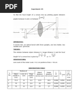 B Experiment 1 - Focal Length of Convex Lens | PDF | Optics | Applied ...