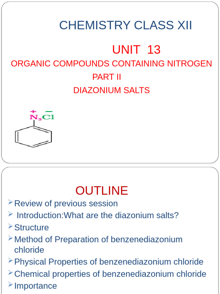 Amines - PPT CLASS XII Part 2 | PDF | Chemical Compounds | Chemical ...