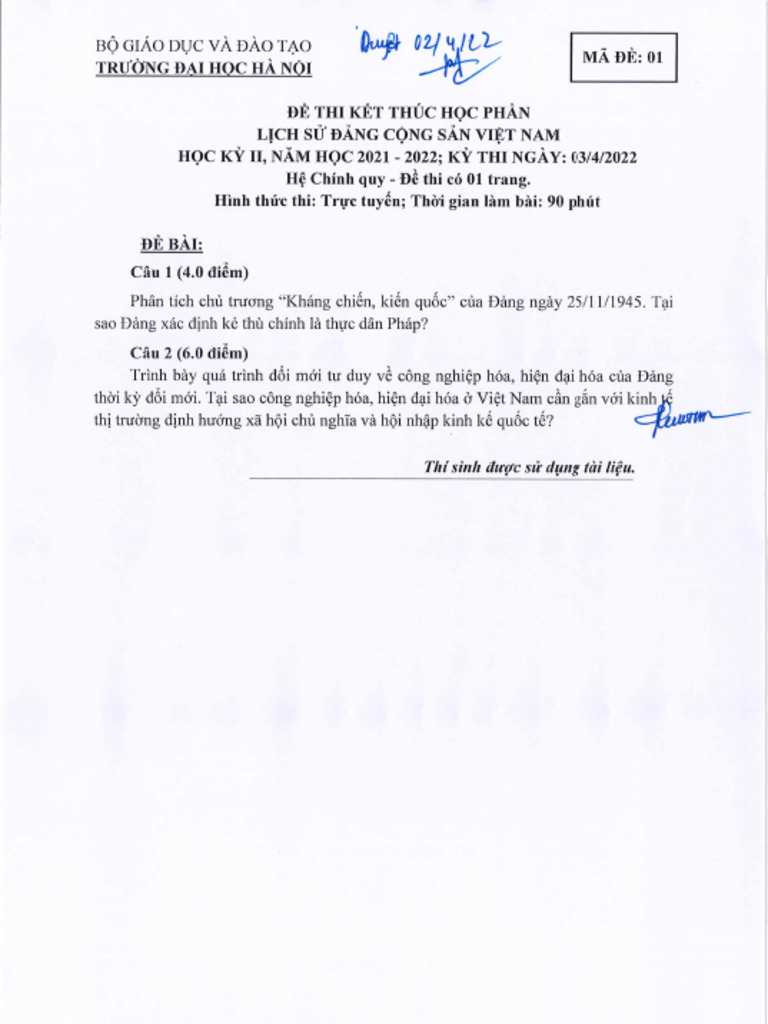 De Lich Su Dang Ma de 01 Hanu | PDF