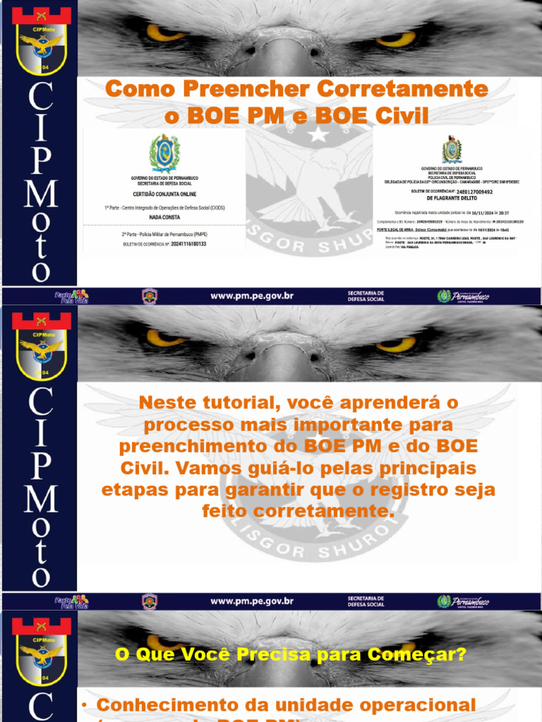 Como Preencher Corretamente BOE COMPLETO | PDF