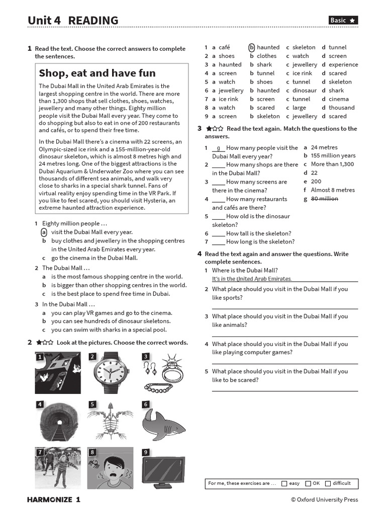 Harmonize_1_TRM_Reading_Unit_4_worksheets | PDF | Dubai
