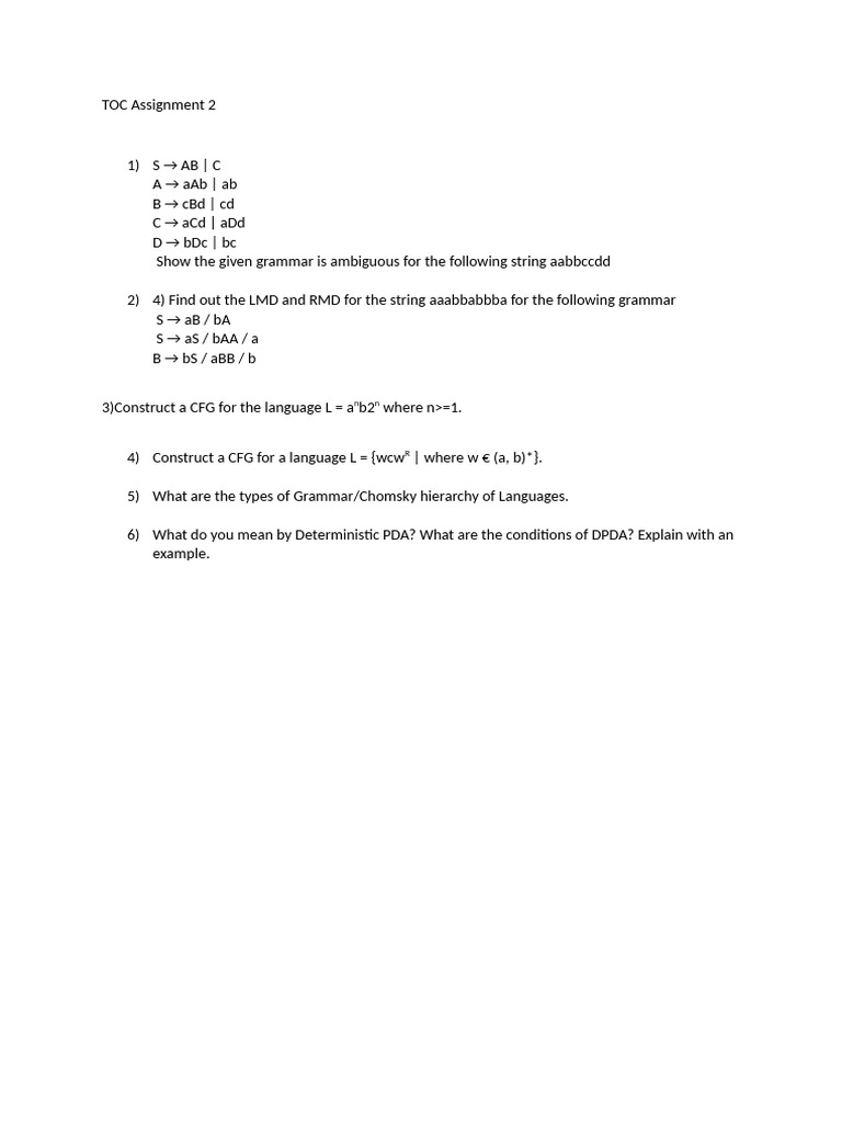 TOC Assignment 2 | PDF | Teaching Methods & Materials