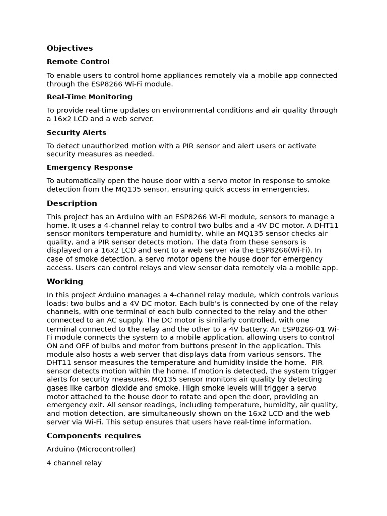 Iot Based Home Automation Pdf