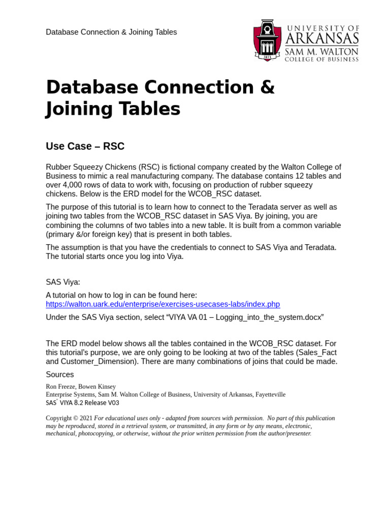 Sas Studio 11 Joining Tables | PDF | Databases | Information Technology
