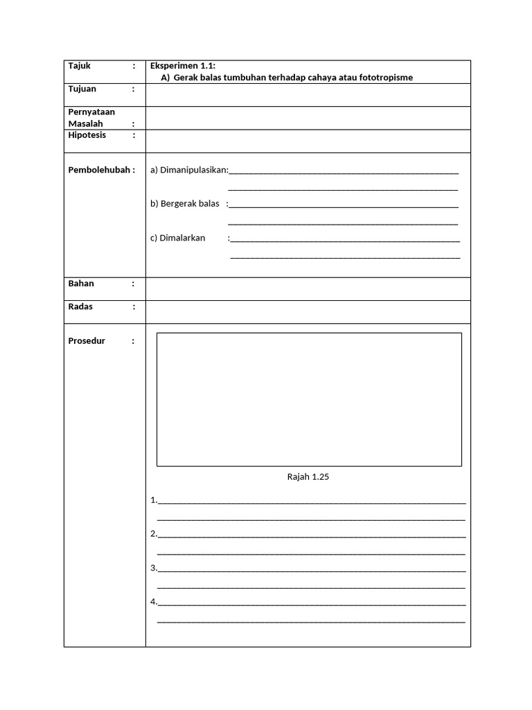 Template Eksperimen 1.1 t3 | PDF
