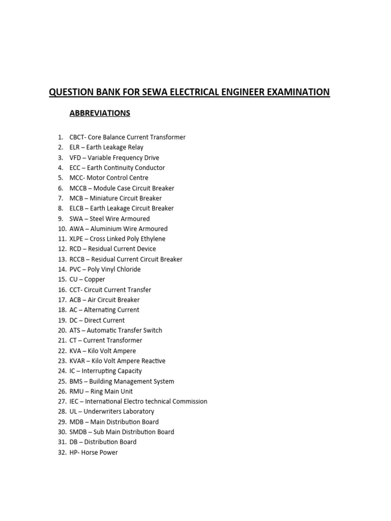 Ilide - Info Question Bank For Sewa Electrical Engineer Exam PR | PDF | Electrical Engineering ...