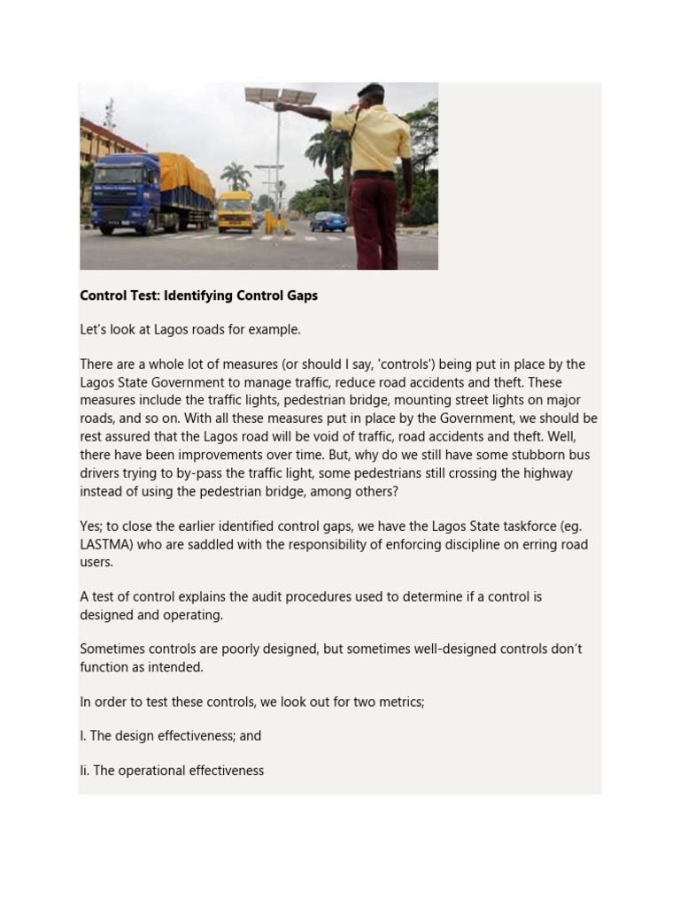 Control Test - Identifying Control Gaps. | PDF
