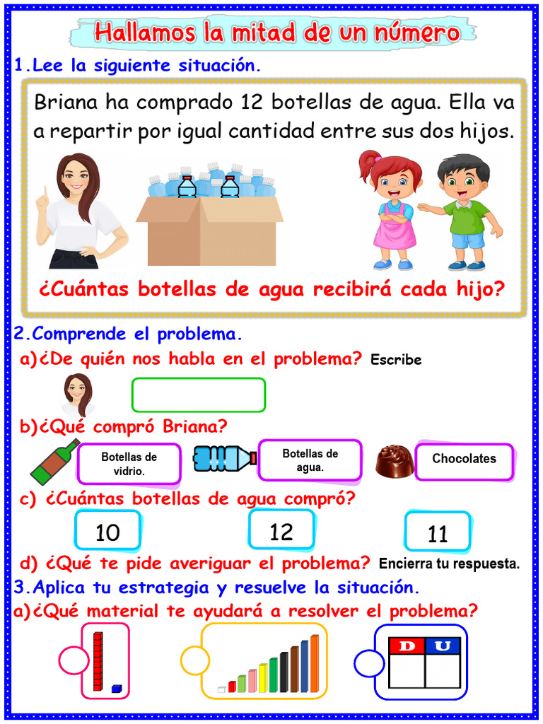 Ficha Hallamos La Mitad de Un Número | PDF