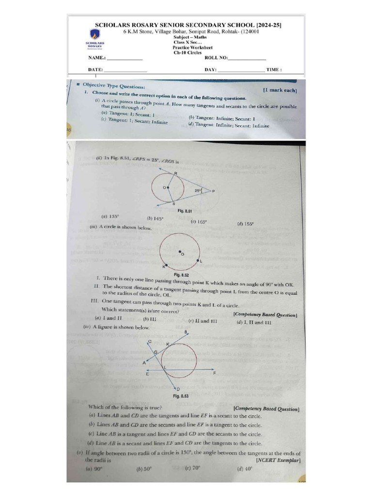 Aa08f71bc83e628ed44e Class X (CH 10 Circles) Compressed | PDF
