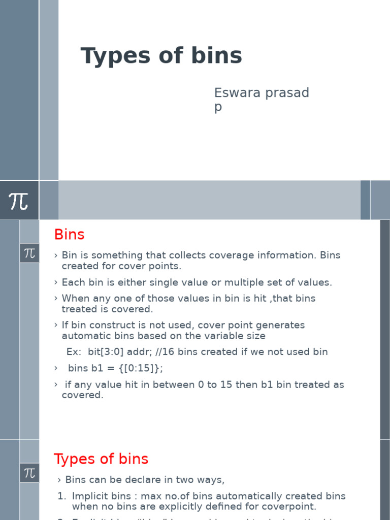 Types of Bins | PDF | Computer Engineering | Computer Programming