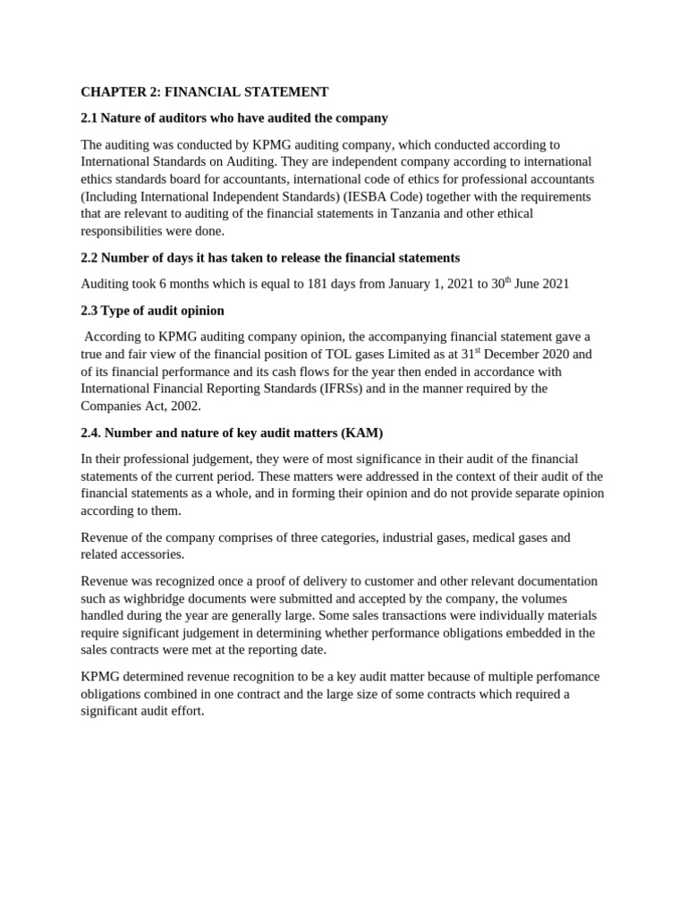 5.2 Financial Statement 2020 | PDF | Audit | Revenue