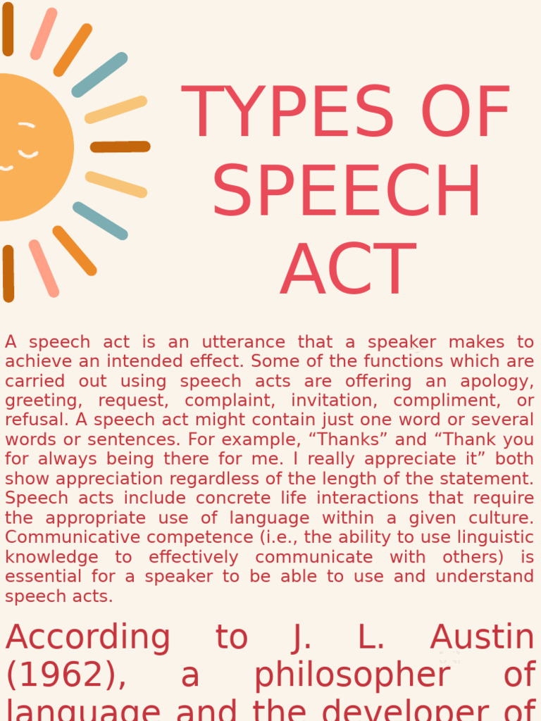 9 Types of Speech Act | PDF | Cognition | Cognitive Science