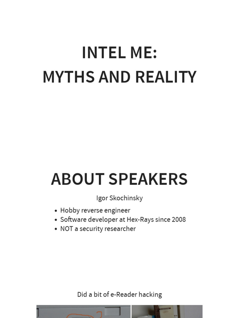 .34c3-8782-Intel Me Myths and Reality | PDF | Booting | Bios
