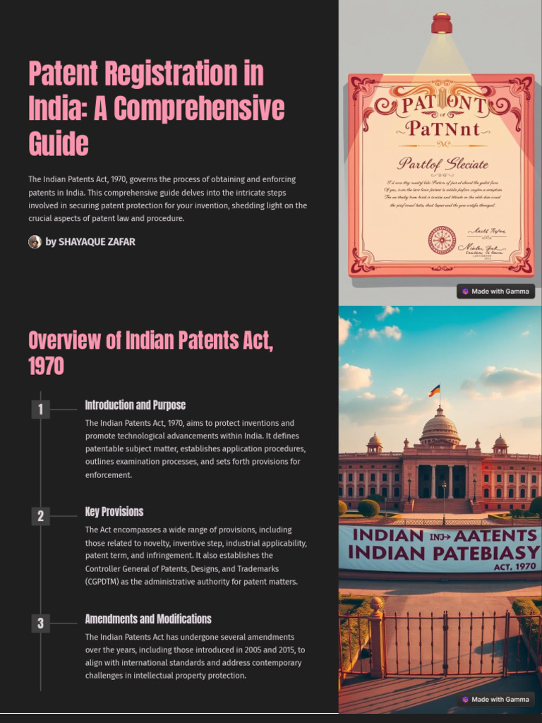 Patent Registration Process in India | PDF | Patent Application | Patent