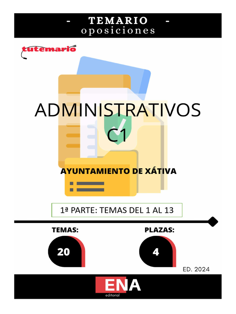Vista Preliminar Temario Administrativo c1 Ayuntamiento de Xativa Ed. 2024 1a Parte | PDF ...