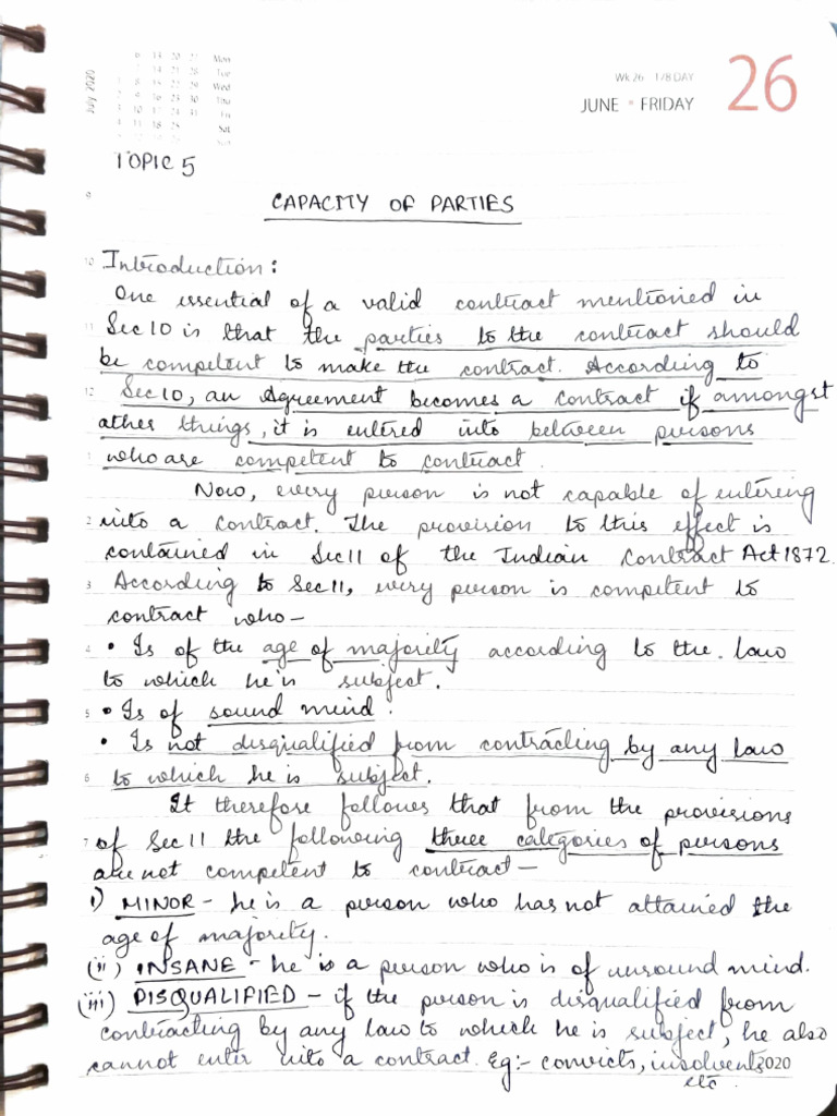 Capacity of Parties | PDF