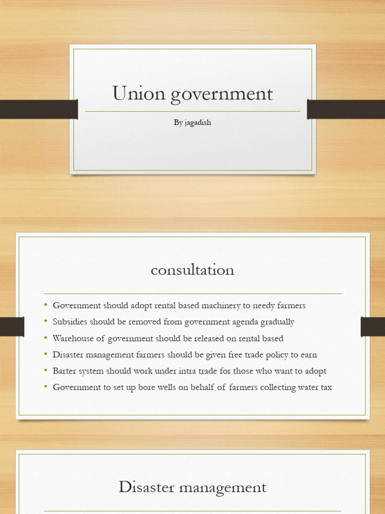 Union Government | PDF | Farmer | Economies