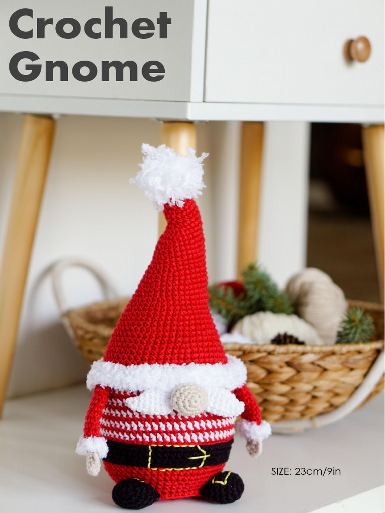 Crochet Santa Gnome Pattern Guide | PDF