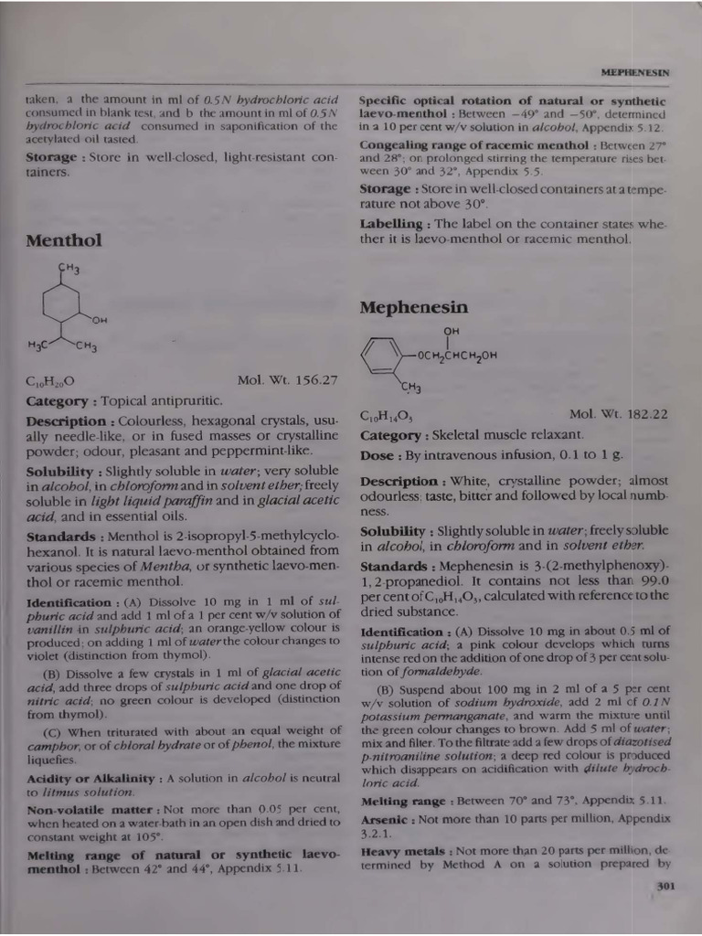 Mephenesin IP 1985 | PDF