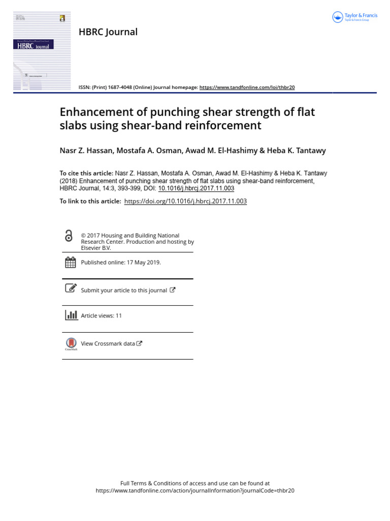 Enhancement of Punching Shear Strength of Flat Using Shear-Band ...