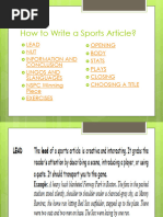 Fact Sheet Sports Writing 2 | PDF