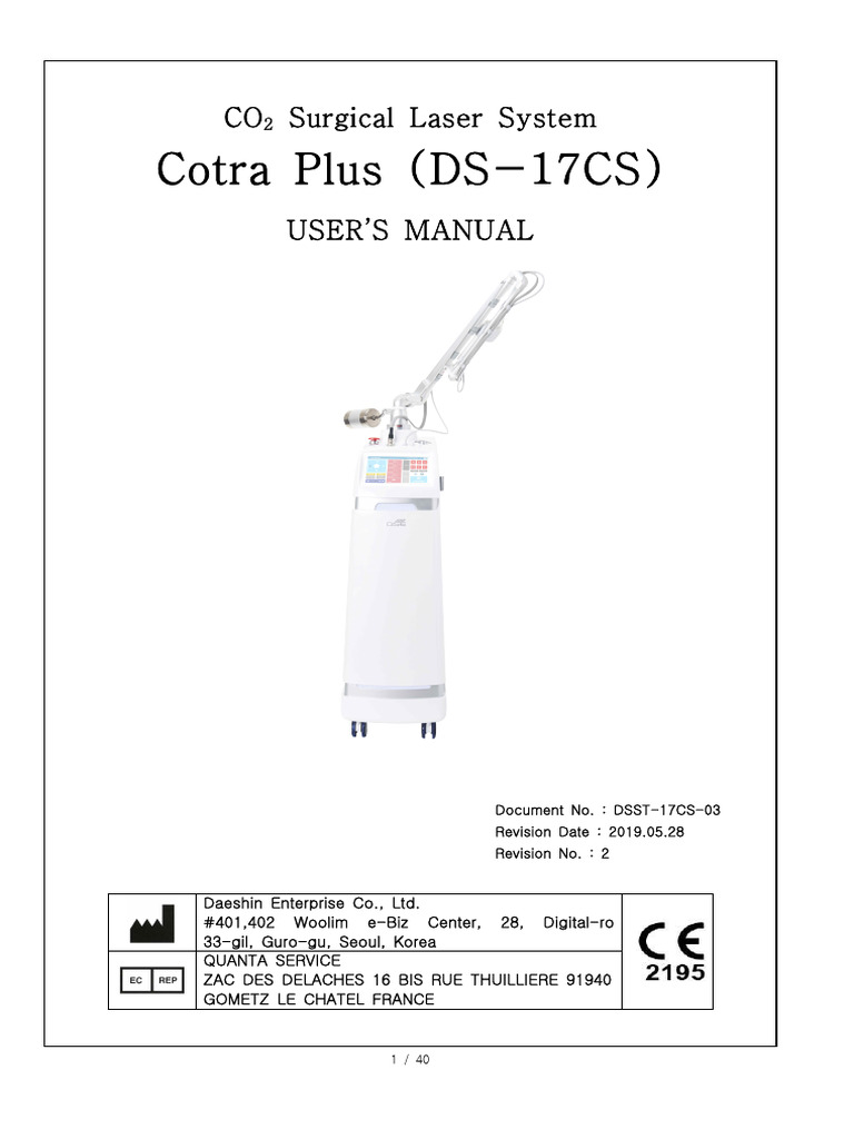 Cotra Plus - Users Manual - (Eng) Rev.1 | PDF | Fuse (Electrical) | Laser