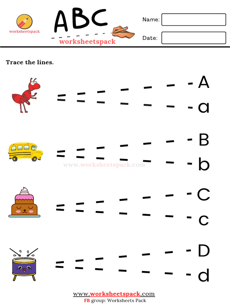Tracing Lines Activities For Kids | PDF