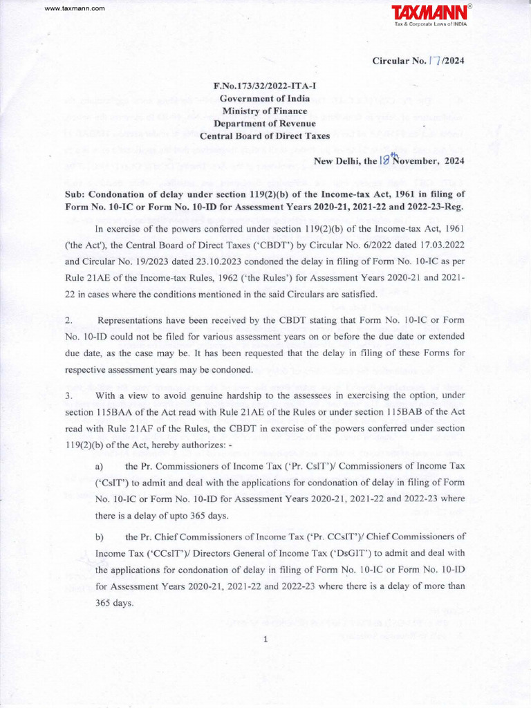 10ic and 10id Circular | PDF | Taxes | Government