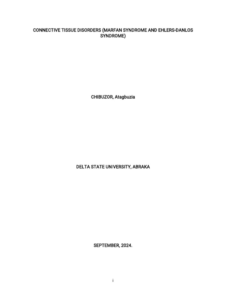 Connective Tissue Disorders: Marfan & Ehlers-Danlos | PDF | Diseases ...