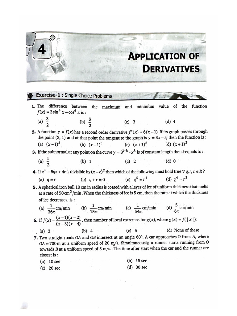 Calculus Problems for Students | PDF | Mathematics | Elementary Mathematics