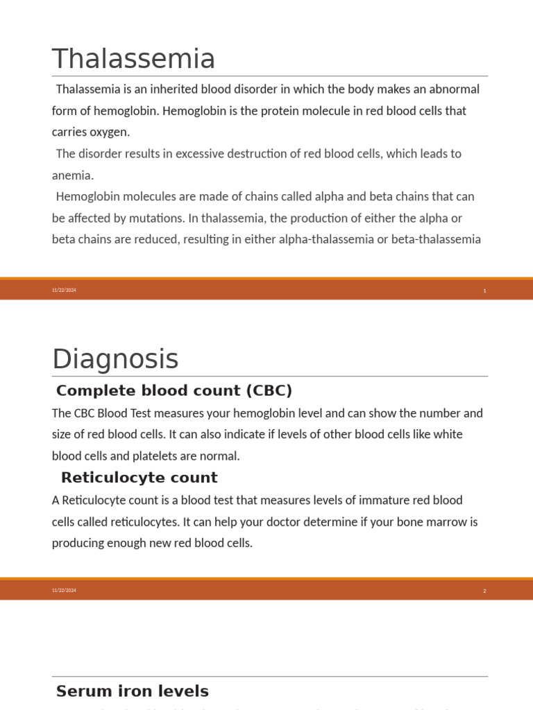 Thalassemia | PDF | Anemia | Blood