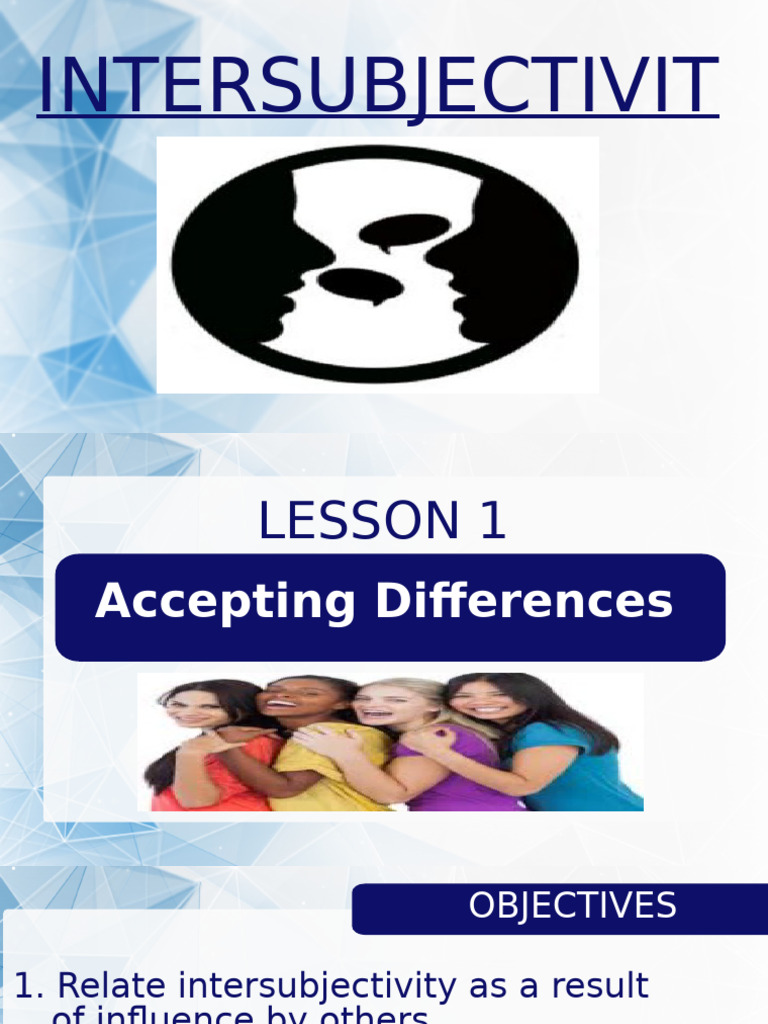 Week 6 - Intersubjectivity | PDF | Disability