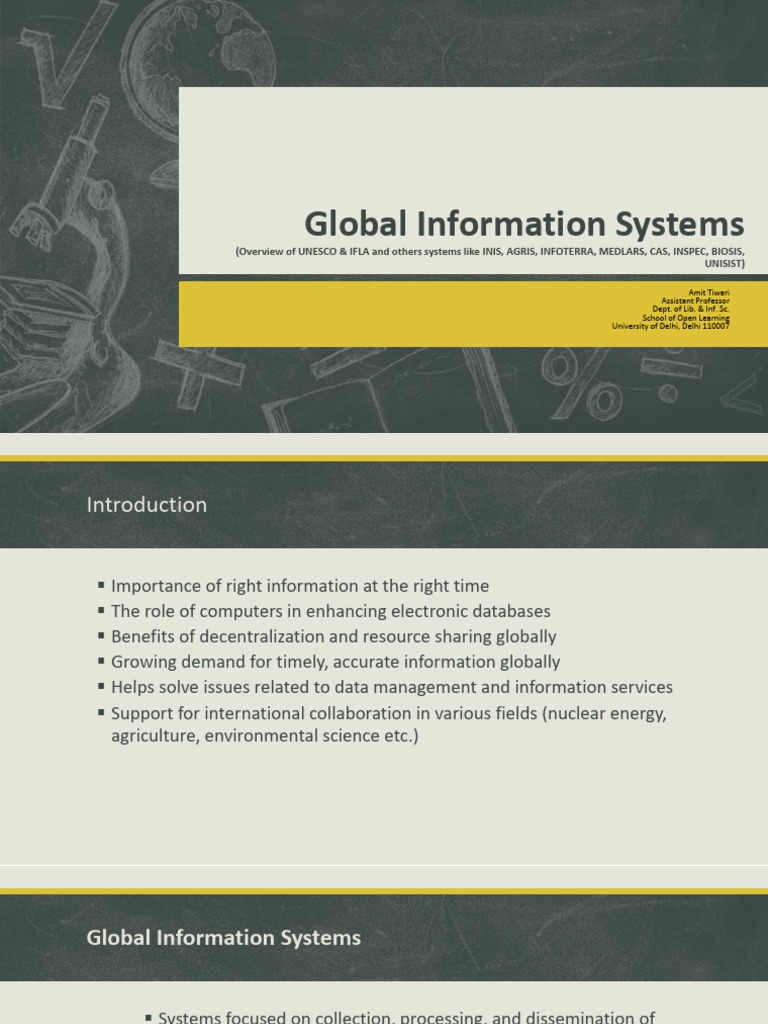 Overview of Global Information Systems | PDF | Libraries
