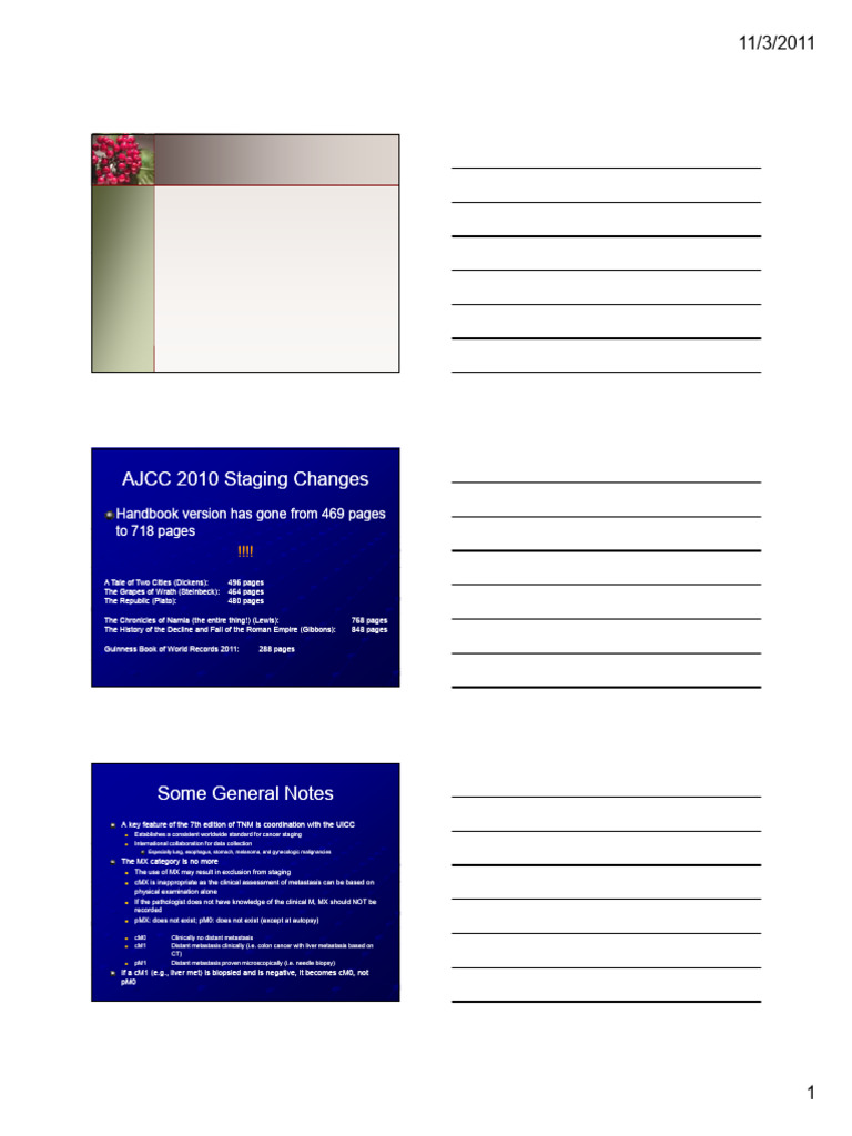 AJCC 2010 Staging ChangesXIV | PDF