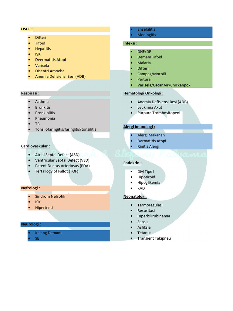 Kumpulan Osce Pediatri | PDF