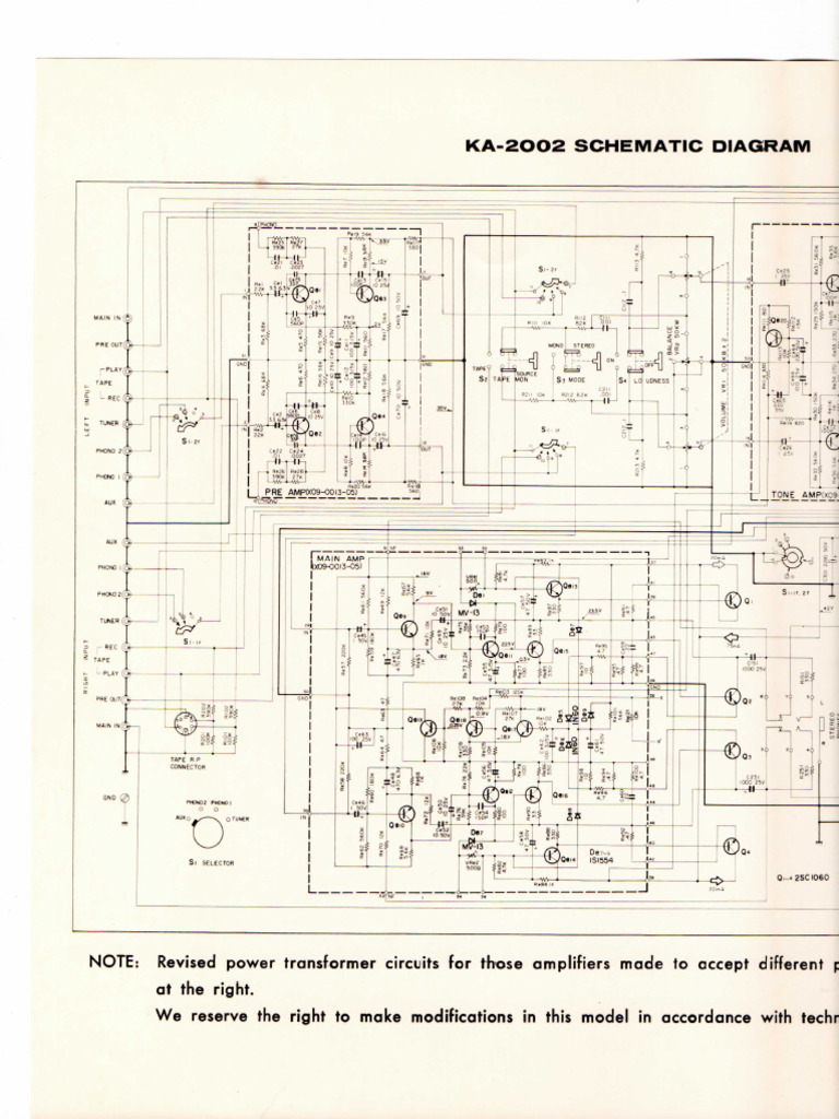 Kenwood KA 2002 Owners Manual Schematic | PDF