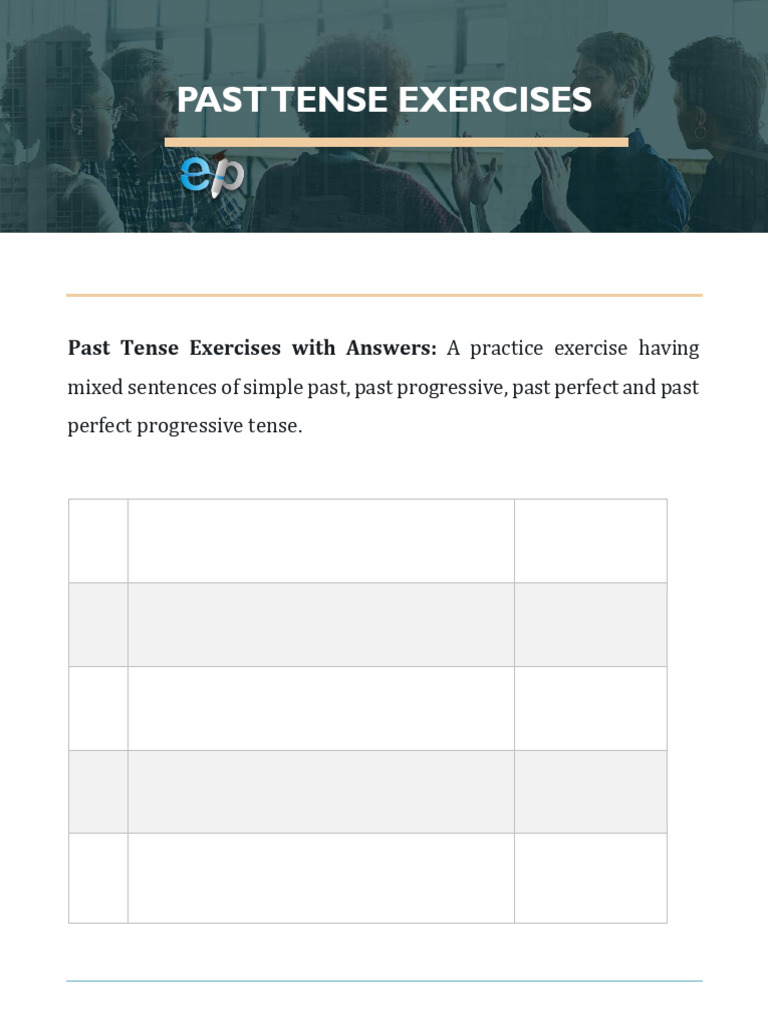 Past Tense Exercises PDF | PDF