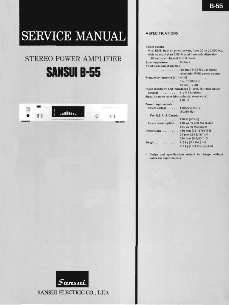 Sansui b-55 | PDF