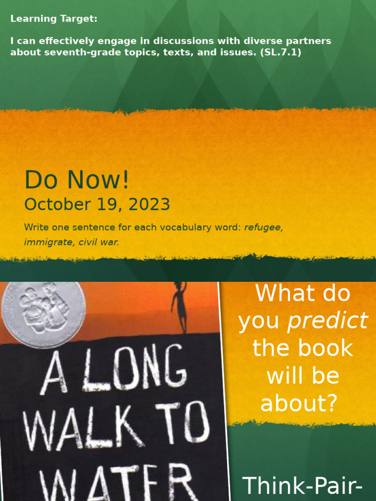 Long Walk To Water Work2 | PDF | Language Arts & Discipline | General ...