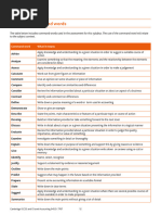 Command Verbs For Assignments | PDF | Information | Knowledge