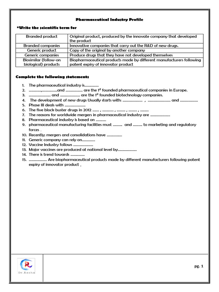 Profile Midterm | PDF | Generic Drug | Pharmaceutical Industry