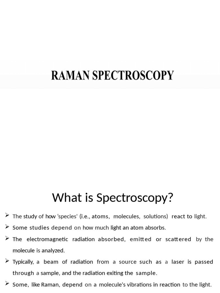 Raman Spectroscopy | PDF | Electromagnetic Radiation | Light